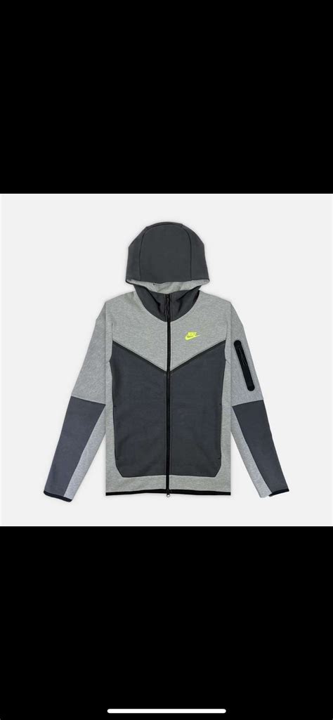 Nike Tech Fleece Set Grey Anthracite And Volt 3rd Gen Old Season