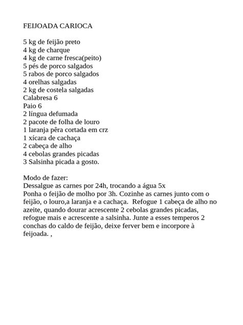 Feijoada Carioca Pdf