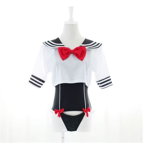 【新品】【2017大人気】 セーラースク水 レディース コスプレ セクシー 衣装 セーラー服 風 スクール水着 新品・未使用 Mサイズの落札