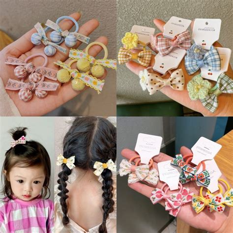 Doris 韓系飾品 布藝蝴蝶結系列多款合輯兒童髮圈 兒童髮飾 兒童髮圈 髮圈 寶寶髮飾 女童髮圈 寶寶髮圈 蝦皮購物