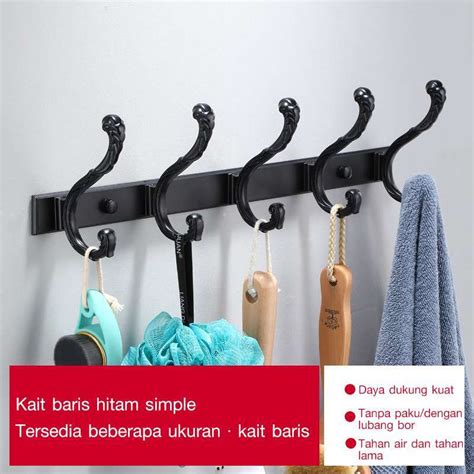Jual Gantungan Kait Beberapa Baris Space Aluminium Gaya Eropa Gantungan