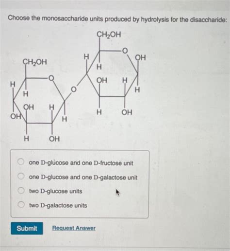 Solved Choose The Monosaccharide Units Produced By
