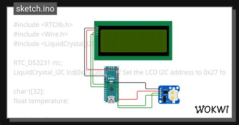 Correcting Rtc Time And Temperature Of Ds3231 Wokwi Esp32 Stm32 Arduino Simulator