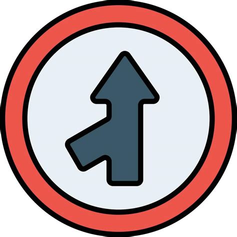 Merging Road Vector Icon Vector Art At Vecteezy
