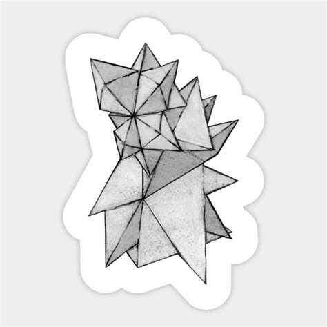 Triangle Monster Geometric Sticker Teepublic