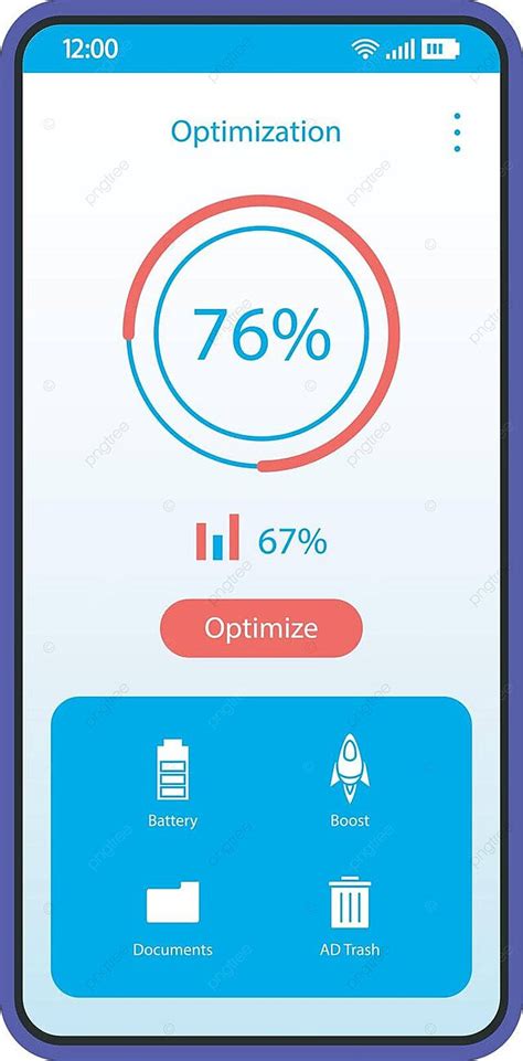 Phone Optimizercleaner Interface Vector Template Online Optimizer