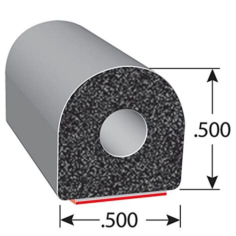 Trim Lok D Shaped Rubber Seal Thick Wall 50” Height50” Width 25