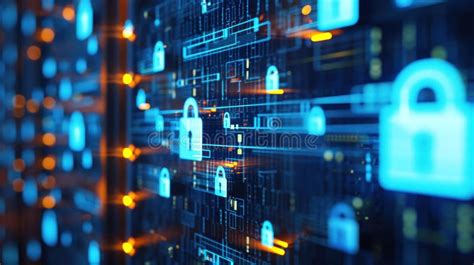 Locked Data Files Screen Displaying A Series Of File Icons Lock Symbol Digital Interface