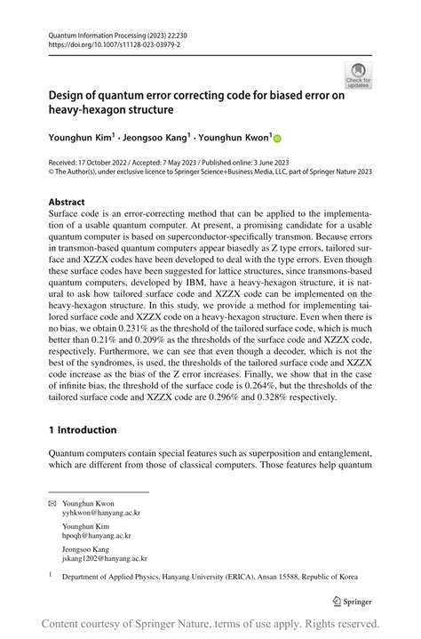 Design Of Quantum Error Correcting Code For Biased Error On Heavy
