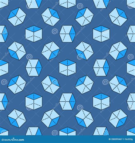 Mathematics Cube Vector Colored Modern Seamless Pattern Stock Illustration Illustration Of