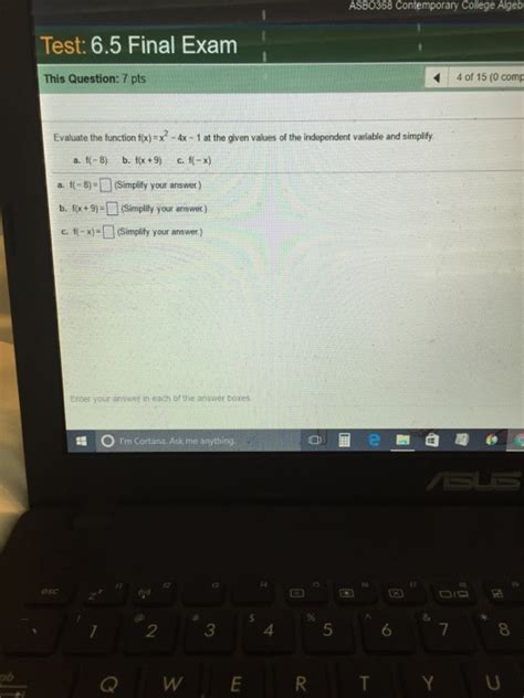 Solved Evaluate The Function F X X X At The Given Chegg