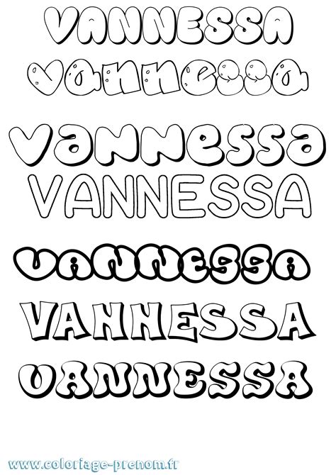 Coloriage Du Prénom Vannessa à Imprimer Ou Télécharger Facilement