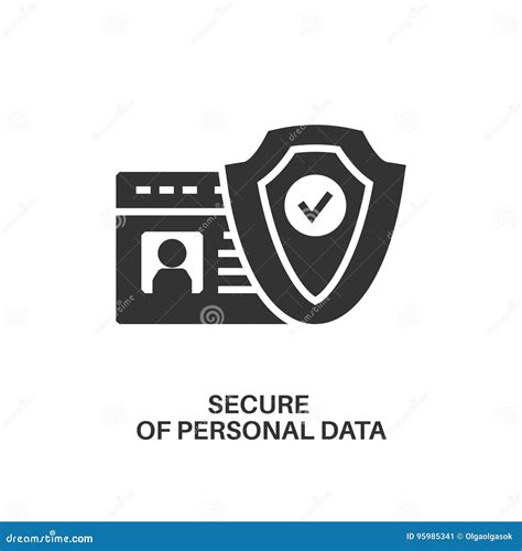 Protection Of Personal Data Icon Stock Vector Illustration Of
