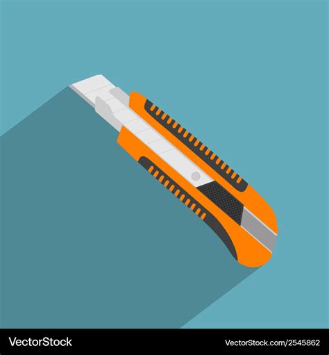 Flat stationary knife Royalty Free Vector Image