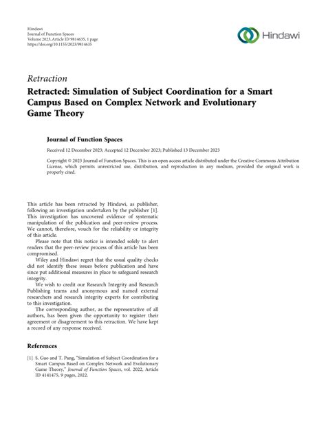 Pdf Retracted Simulation Of Subject Coordination For A Smart Campus