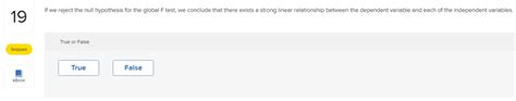 Solved If We Reject The Null Hypothesis For The Global F