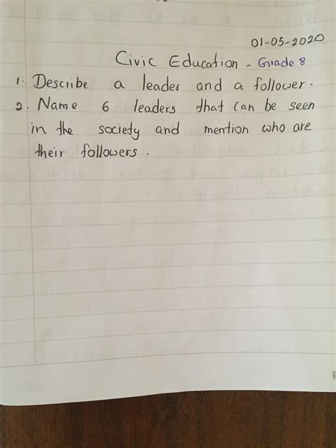 Grade 8 Civic Education