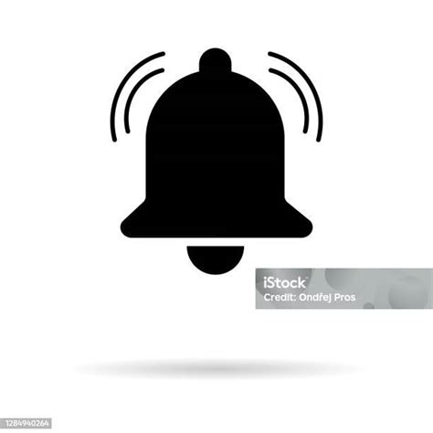 Icône Dalerte De Cloche Isolée Sur Le Fond Blanc Symbole Dillustration