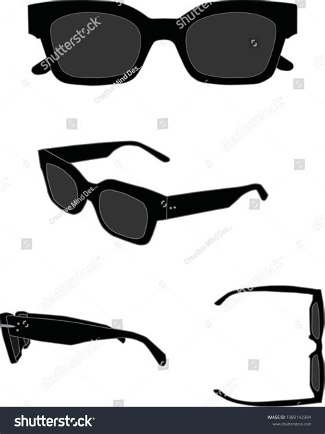 Sunglasses Fashion Flat Editable Templates Stock Vector Royalty Free
