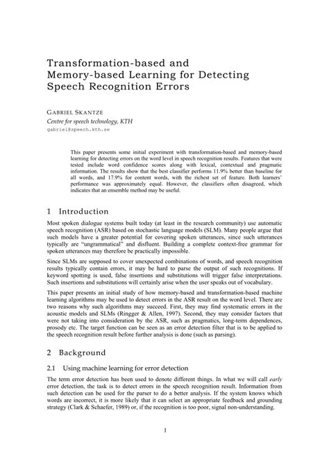 Pdf Transformation Based And Memory Based Learning For Detecting