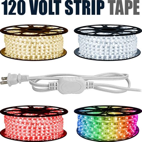 120v Line Voltage Led Strip Tape Light Single Color And Rgb C2c Lights