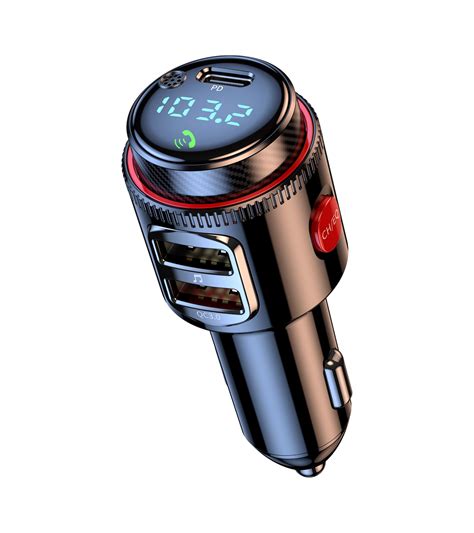 Bluetooth Car Adapter Wireless Aux Fm Transmitter Usb Candqc3 0 Dual Fast Charging Cigarette