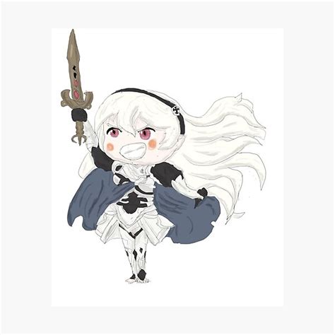 Impression Photo Feu Emblème Fates Chibi Corrin Femelle Par Megalos Redbubble
