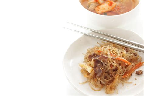한국 음식 쇠고기와 야채 Japchae 0명에 대한 스톡 사진 및 기타 이미지 0명 고기 국수 Istock