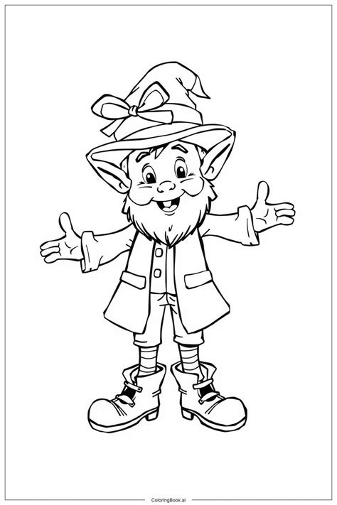 레프러콘과 마법의 숲 색칠하기 페이지 무료 Pdfandpng 인쇄 가능