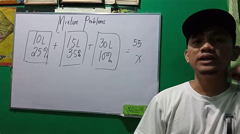 Algebra Mixture Problems Youtube