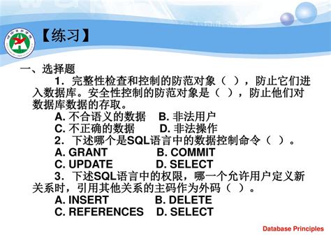 数据库原理 Database Principles 第五章 数据库完整性 Database Principles Ppt Download