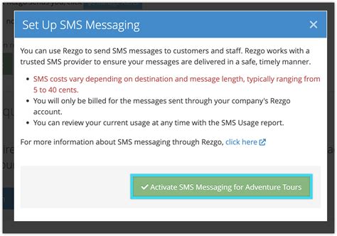 How To Enable SMS Messaging Rezgo Support