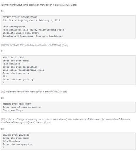 Solved 729 Lab Program Online Shopping Cart Part 2