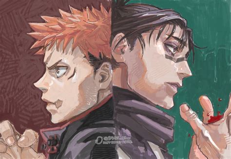 虎杖悠仁 「横顔の対比美しいつったら描きたくなるやんと思って」ｷｭｰ•ｼｵｼﾞ体とpc壊れ中のイラスト