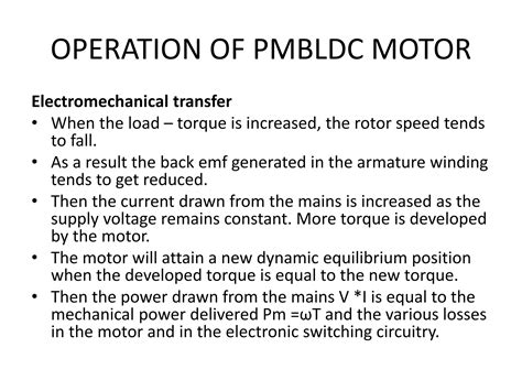 Permanent Magnet Brushless Dc Motors Ppt Pptx