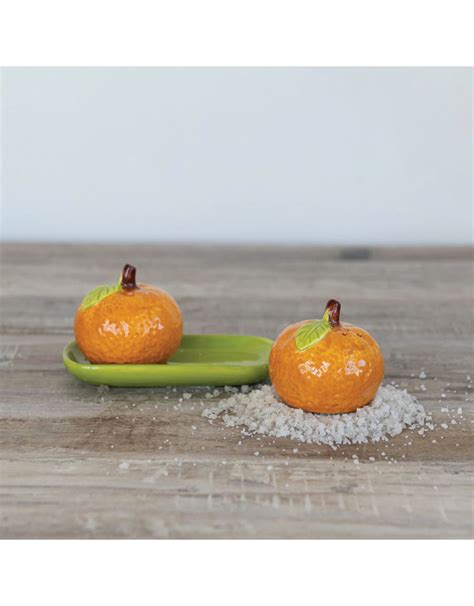 Clementine Shaped Salt And Pepper Shakers Home