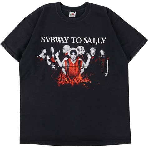 古着 フルーツオブザルーム Fruit Of The Loom Subway To Sally サブウェイトゥサリー 両面プリント バンドt