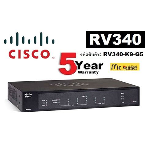 Vpn Router วีพีเอ็น เราเตอร์ Cisco รุ่น Rv340 Rv340 K9 G5 Dual Wan