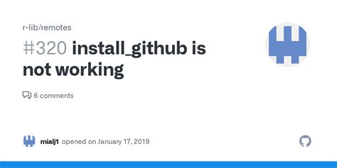 Installgithub Is Not Working · Issue 320 · R Libremotes · Github