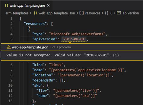 microsoft web serverfarms apiversion value throws warning · issue 1564