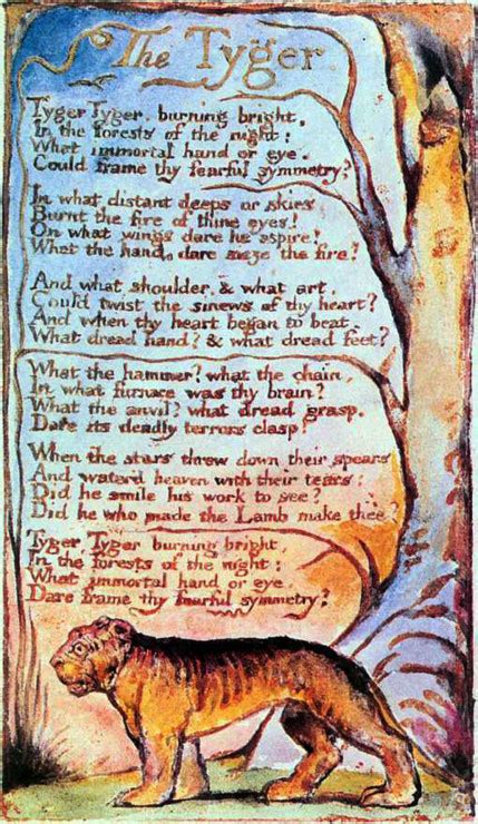 The Tyger By William Blake Tweetspeak Poetry