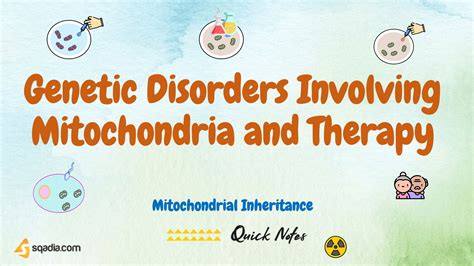 Mitochondrial Inheritance Genetic Disorders Involving Mit