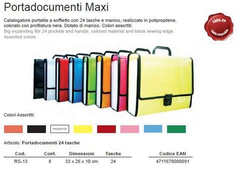 VALIGETTA PORTADOCUMENTI A A SOFFIETTO TASCHE RS CARTELLE PORTADOCUMENTI IN PLASTICA