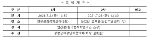 평창군민을 위한 찾아가는 성인지 및 폭력예방 교육
