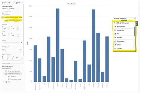 how to completely customise multi select filters in tableau tableau