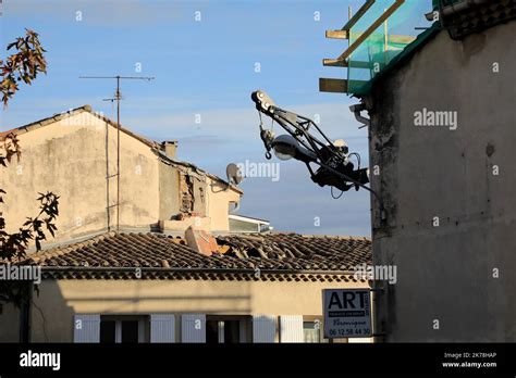 Tremblement de terre à Teil dans l est de la France sur l échelle de Richter Photo Stock