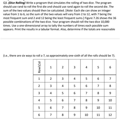Answered Q3 Dice Rolling Write A Program That Bartleby