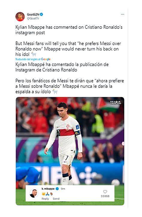 Polémica Por El Mensaje De Apoyo De Mbappé A Cristiano Ronaldo Se