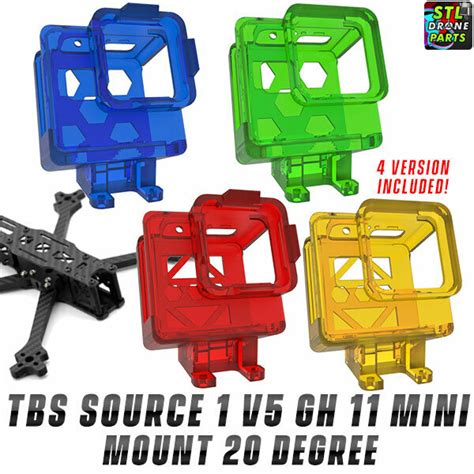 STL File TBS Source One V5 Gopro Hero 11 Mini 20 Degree Mount 3D