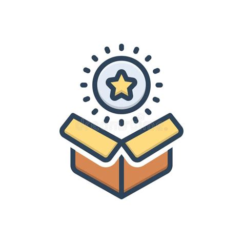 Color Illustration Icon For Product Unpack And Goods Stock Vector